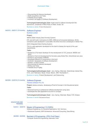JavaDeveloper-ChandrasekharThammanaCV | PDF