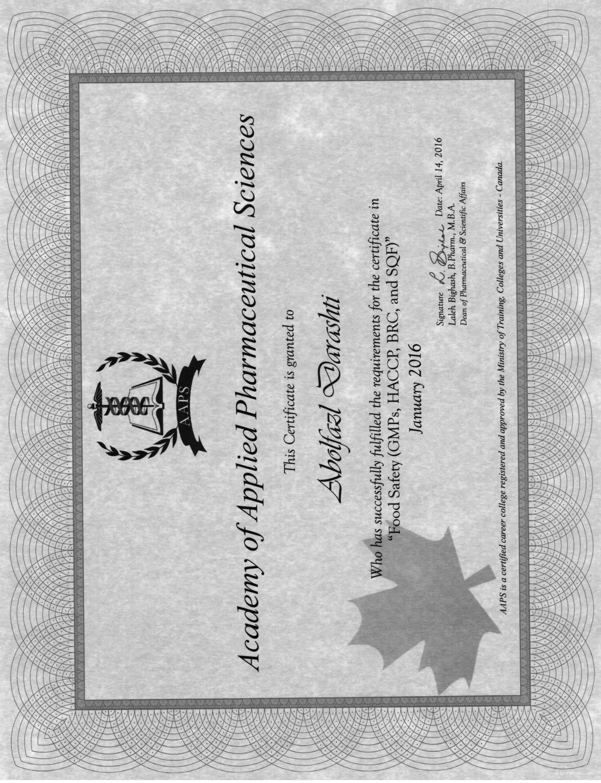 HACCP Certificate | PDF