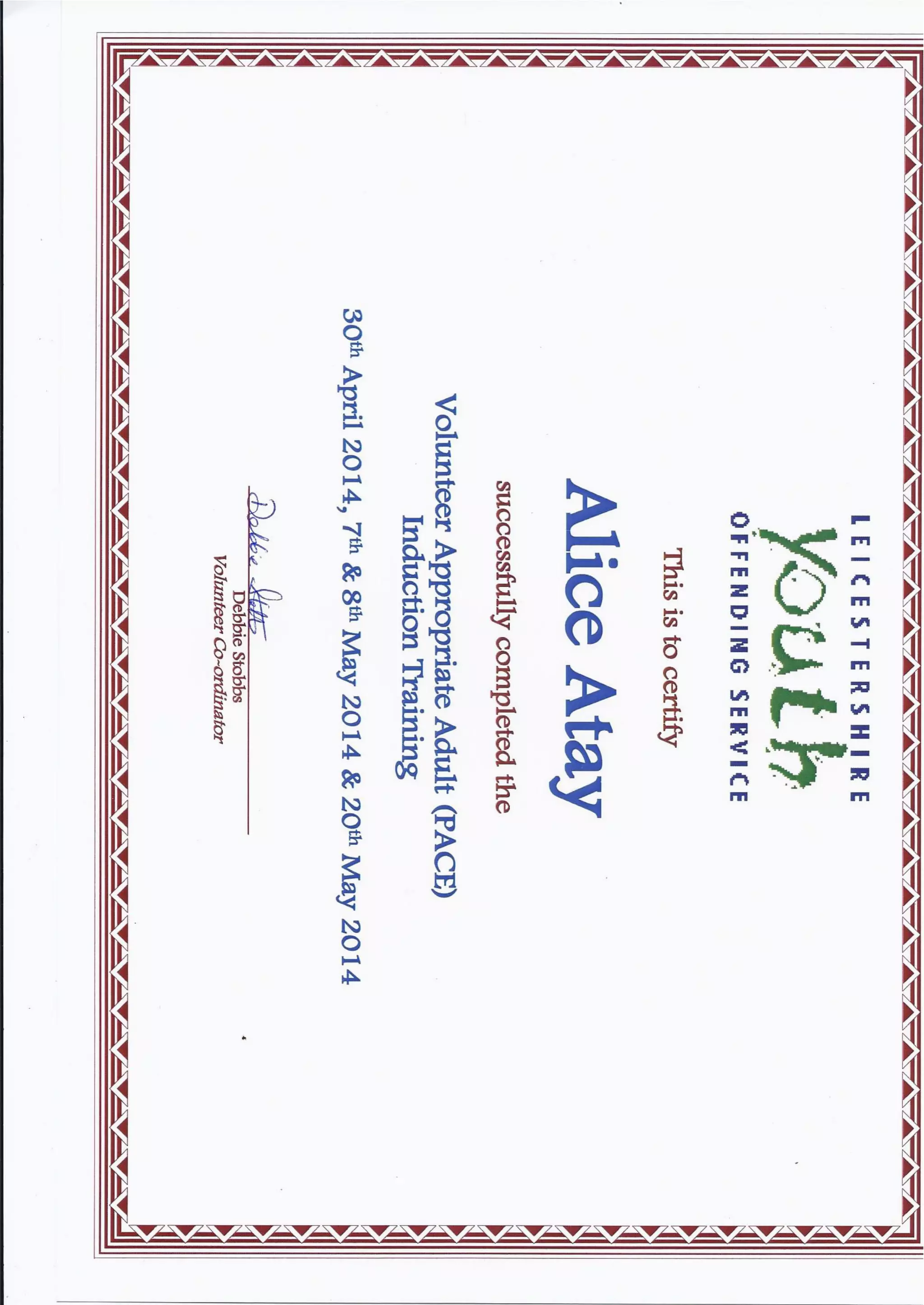 Approprite Adult Certificate | PDF