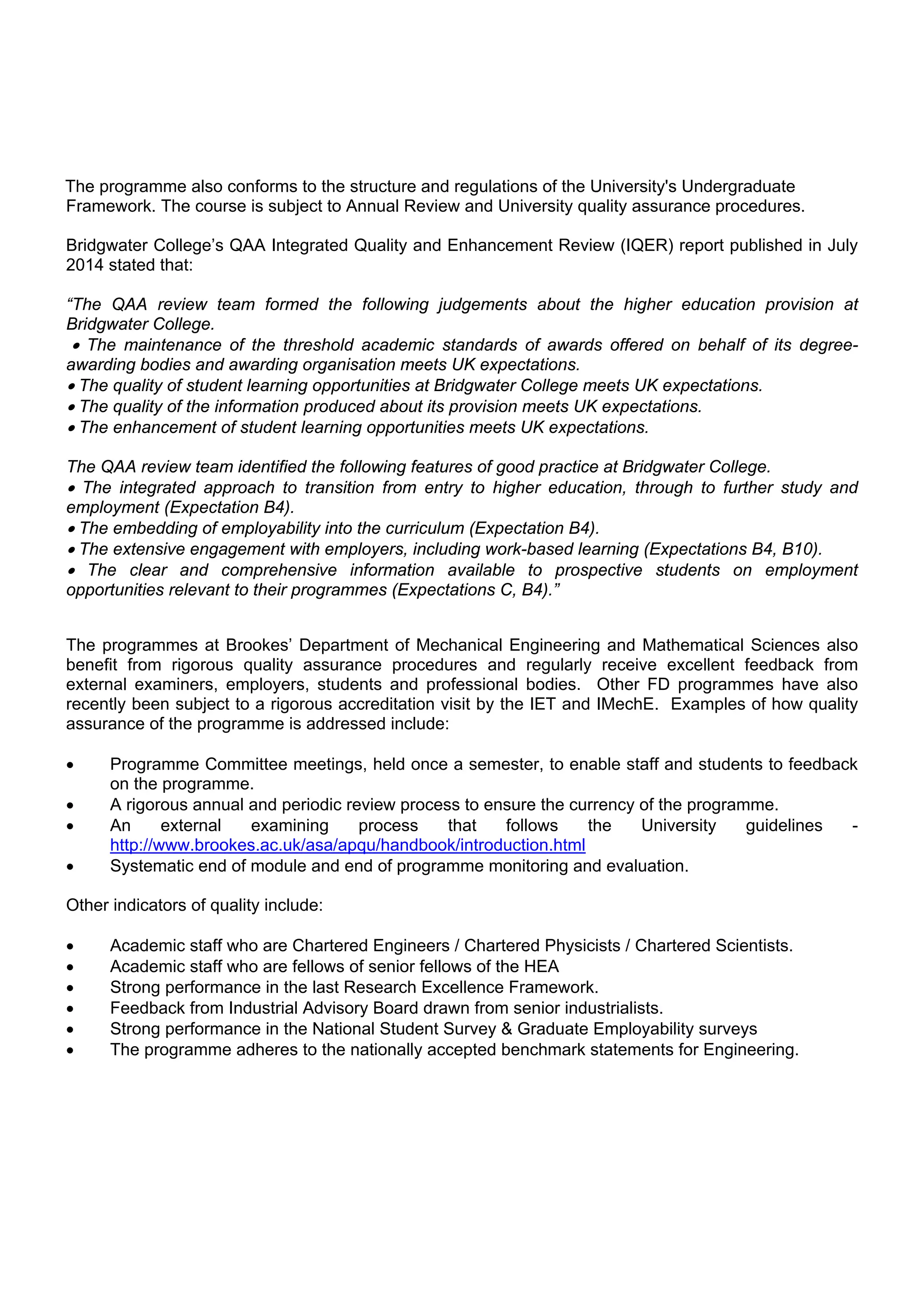 Foundation Degree in Motorsport Engineering | PDF