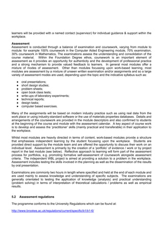 Foundation Degree in Motorsport Engineering | PDF