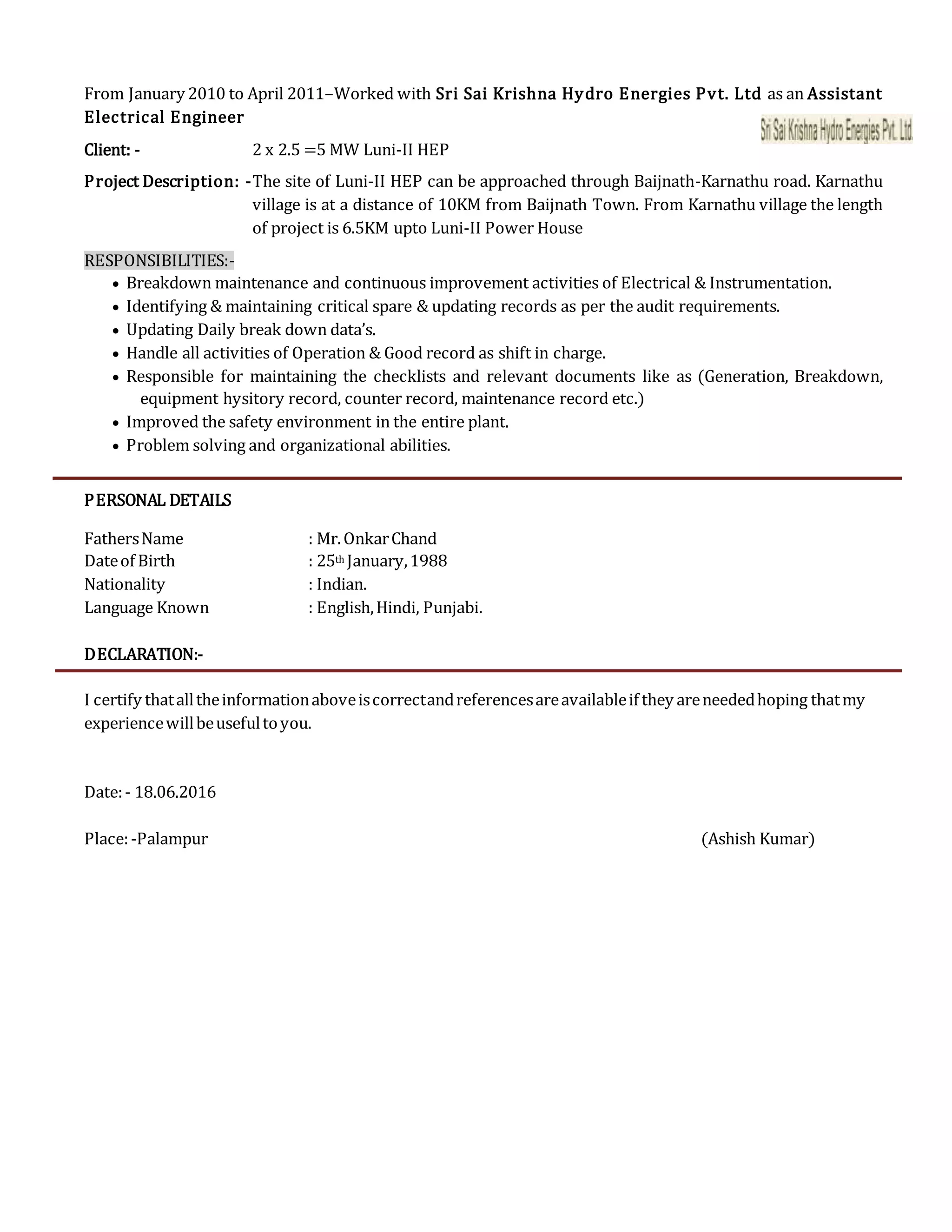 Ashish Kumar Presentation | PDF