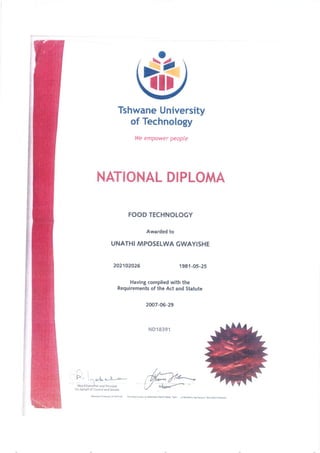 diploma foodtechnology | PDF