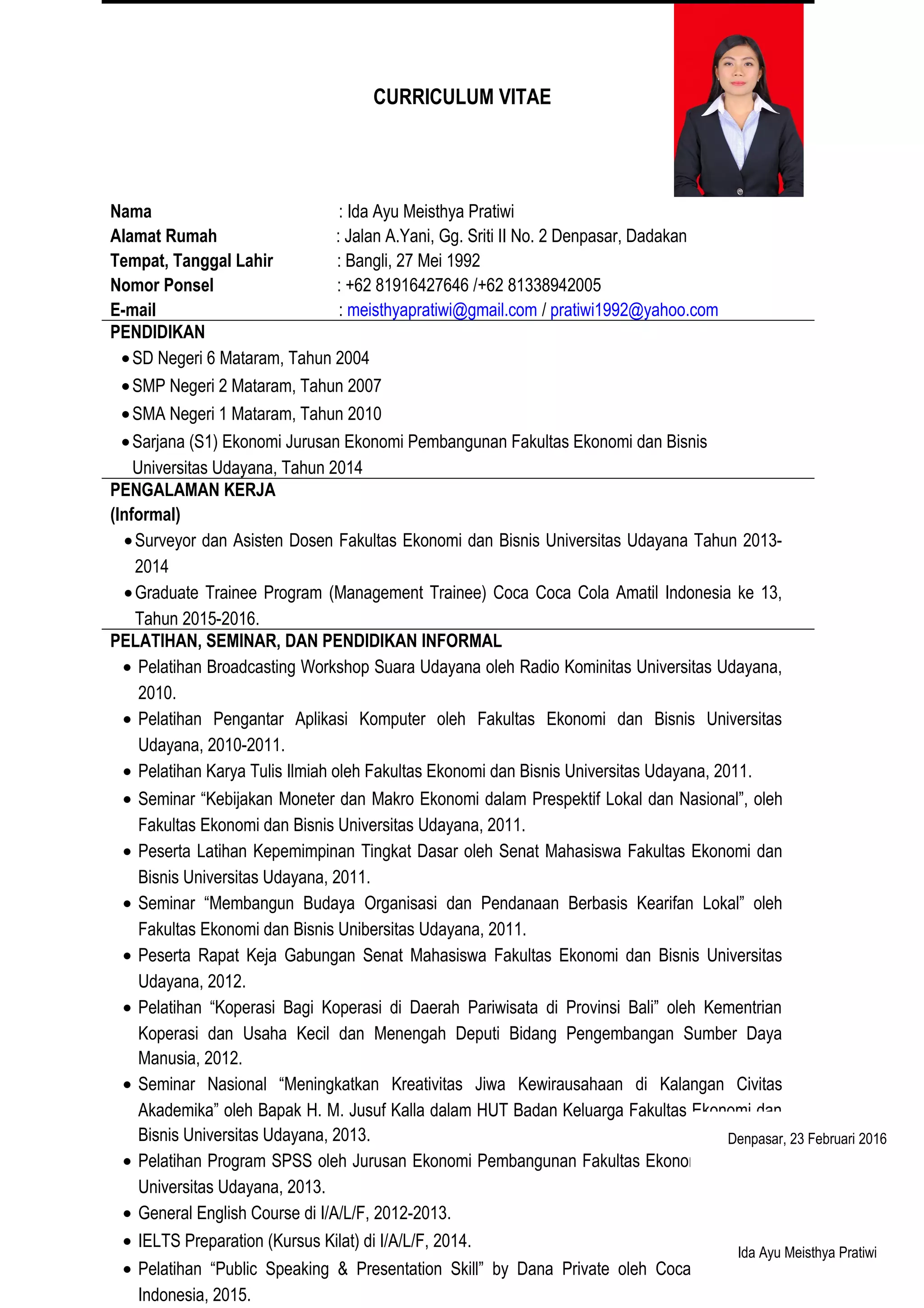 cv_IA MEISTHYA P (indonesia) | DOC