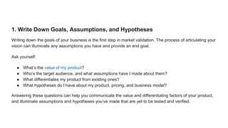 Business Model Canvas and How to validate the idea | PPTX