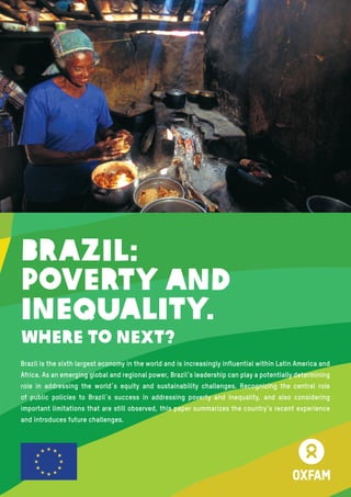 Brazil poverty and inequality. Where to next? | PDF