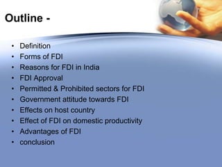 Foreign Direct Investment- Indian view | PPT