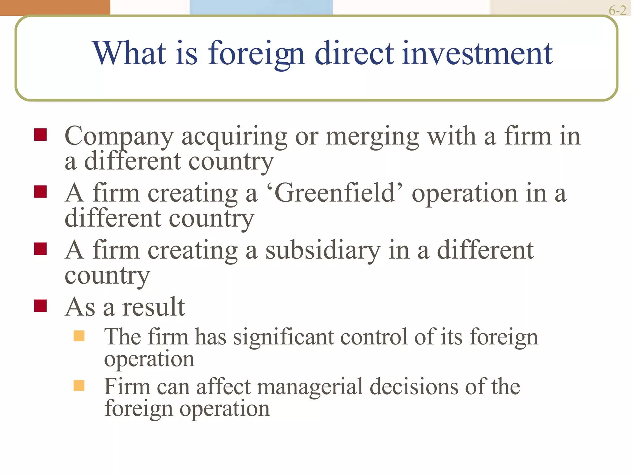 Foreign Direct Investment | PPT
