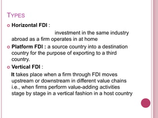 FDI , its advantages and disadvantages | PPTX