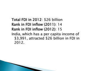 FDI in India | PPTX
