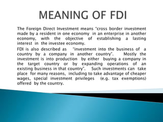 FDI in India | PPTX