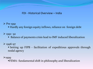 FDI in India | PPT | Free Download