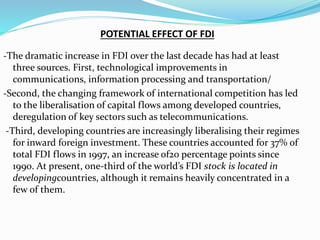 What is FDI and how its take place | PPTX