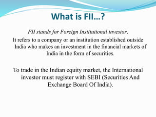 What is FDI and how its take place | PPTX