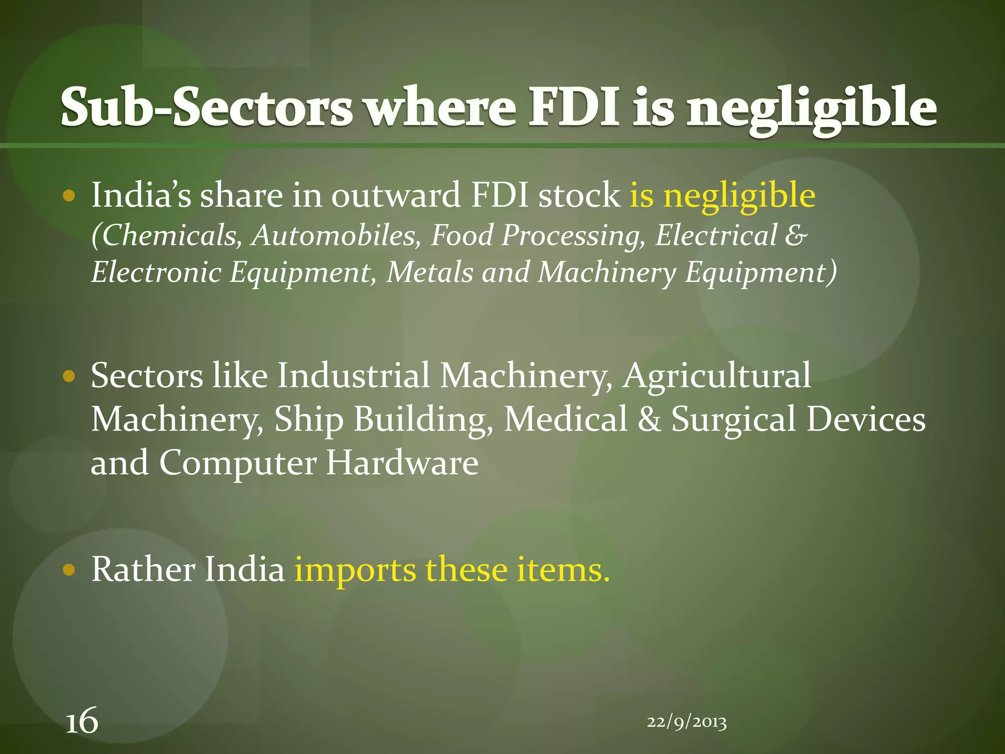 Foreign Direct Investment in India (FDI) | PPTX