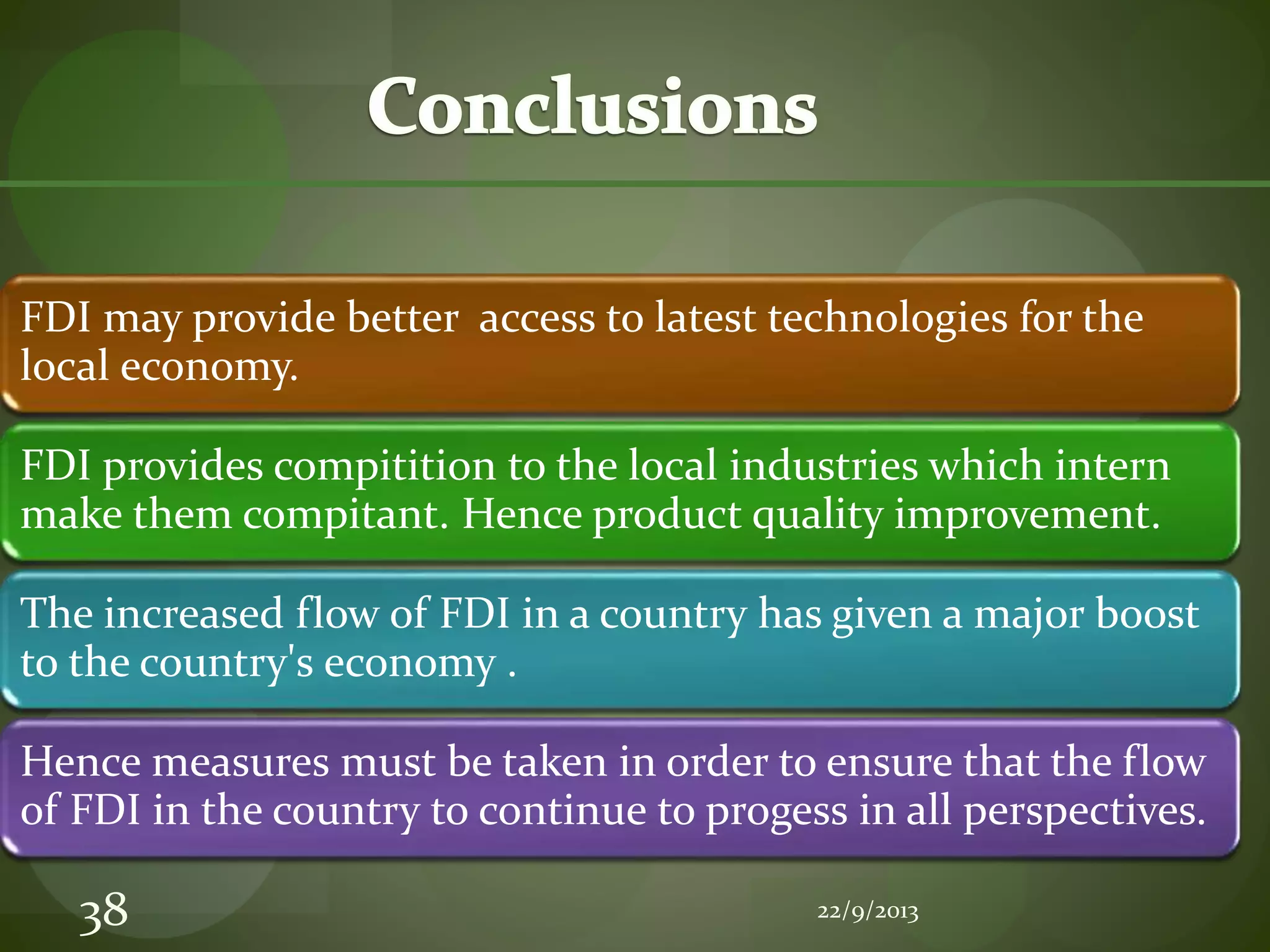 Foreign Direct Investment in India (FDI) | PPTX