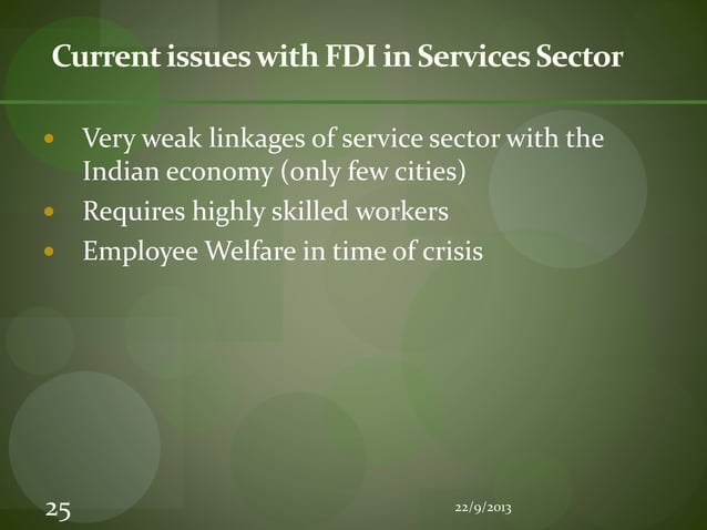 Foreign Direct Investment in India (FDI) | PPTX | Manufacturing ...