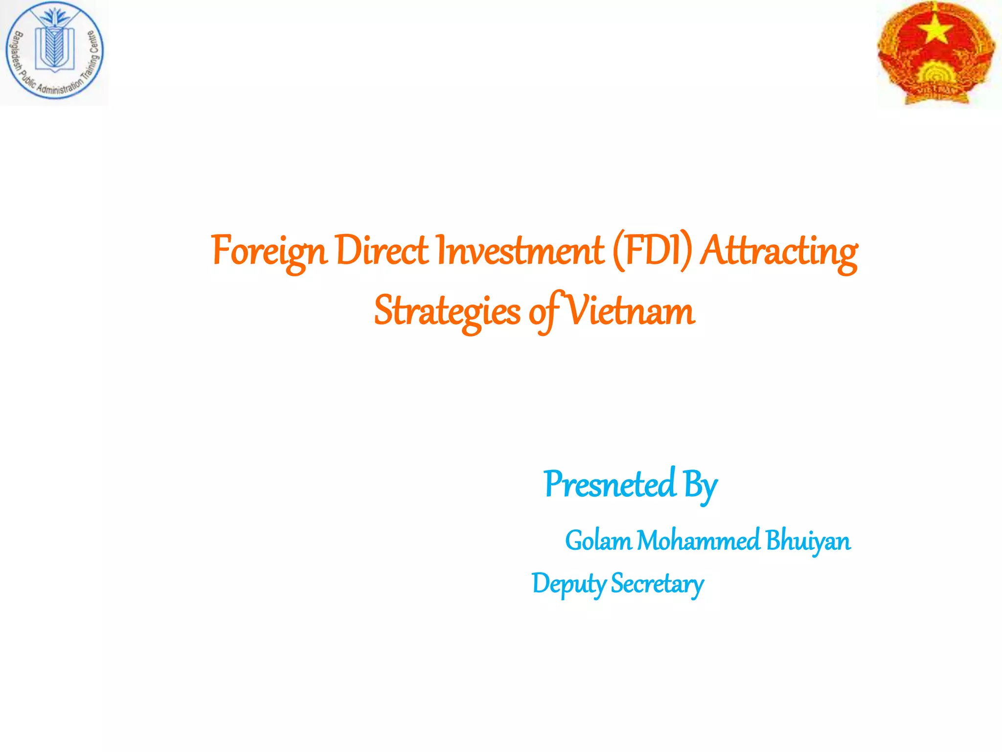 FDI attracting in Vietnam | PPT | Business Accounting & Finance | Business