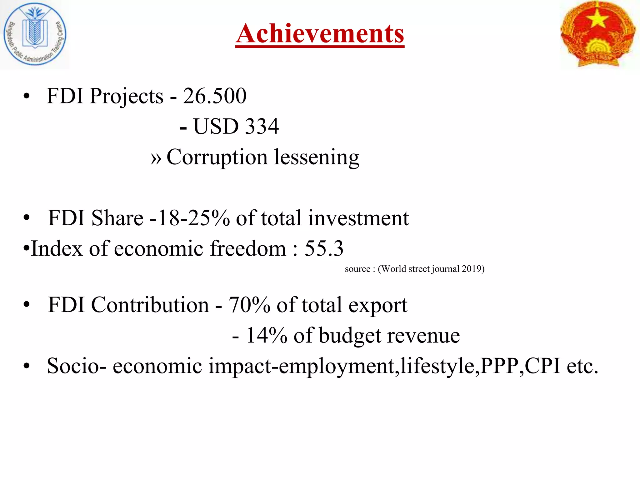 FDI attracting in Vietnam | PPT | Business Accounting & Finance | Business