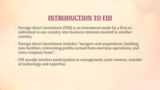 Foreign Direct Investment | PPT
