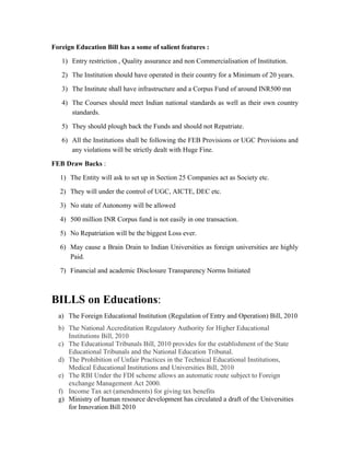 Fdi newcollege- 9-2-2012 | DOC | Education industry | Industries