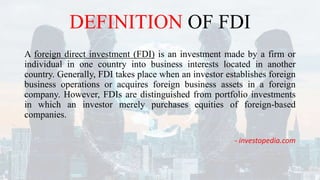Foreign Direct Investment | PPT