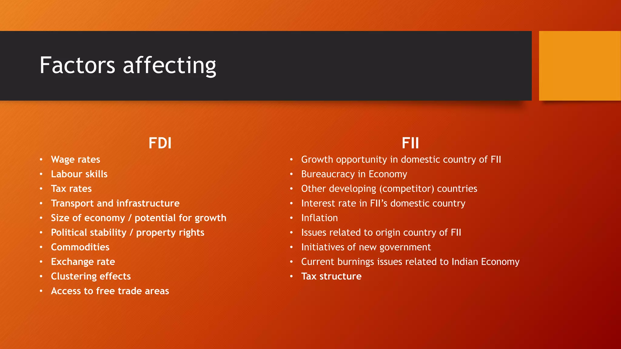 Fdi and fii in india | PPTX