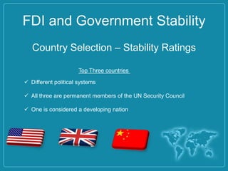 Foreign Direct Investment And Government Stability | PPTX