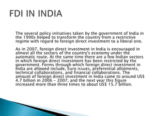 Fdi and impact on pharmaceutical industry in india | PPTX | Business ...