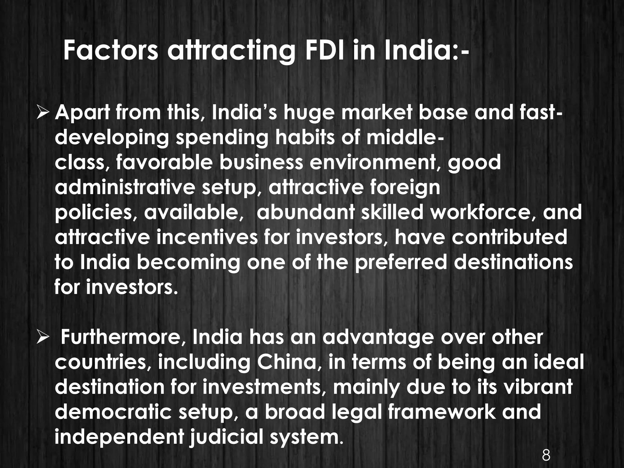 Fdi and its impact on pharmaceutical industry in india | PPTX