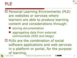 Bridging the gap between PLE and LMS | PDF | Education industry ...