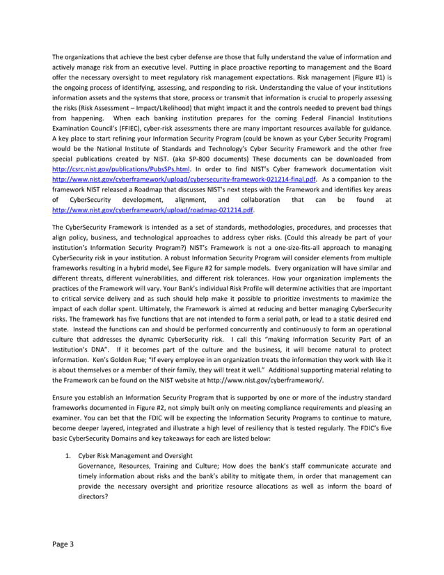 Fdic ffiec cyber_security_assessments | PDF