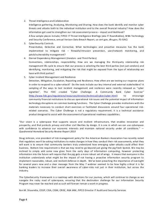 Fdic ffiec cyber_security_assessments Fdic ffiec cyber_security_assessments