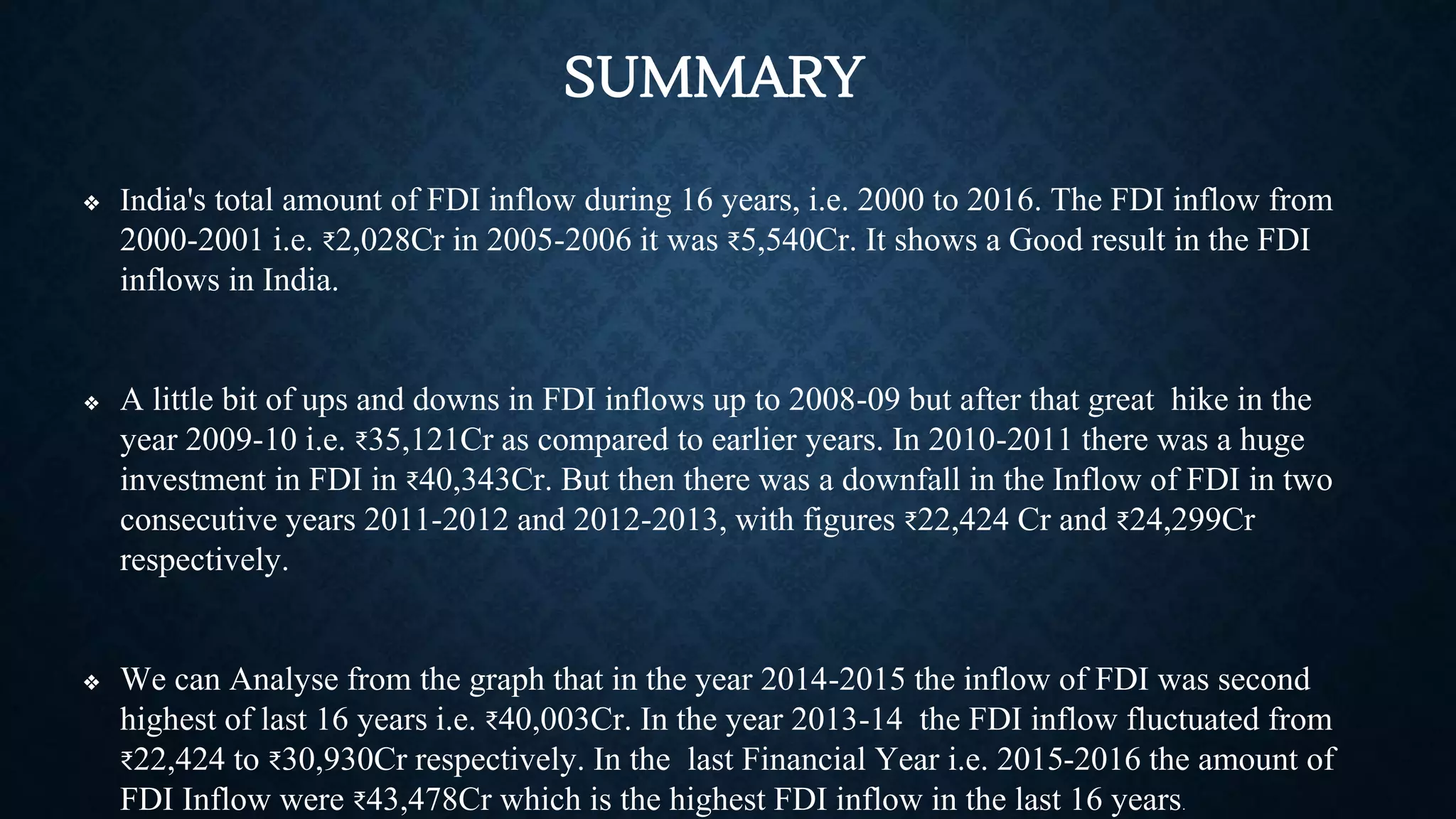 FDI_Data_Analysis_ppt.pptx | Business Accounting & Finance | Business