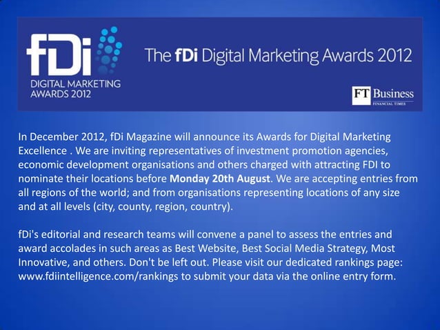 fDi Digital Marketing Awards | PPTX