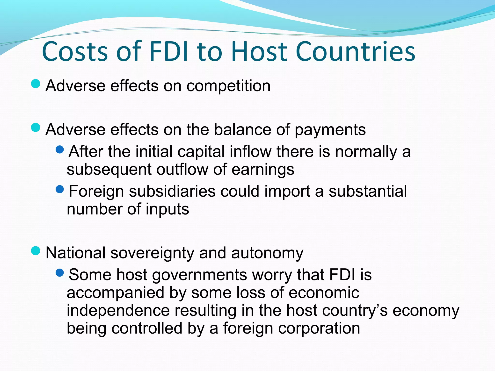 FDI Economic Growth | PPT