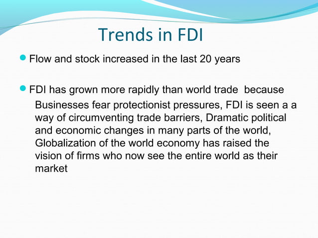 FDI Economic Growth | PPT