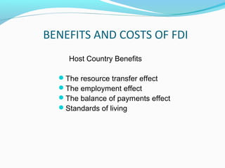FDI Economic Growth | PPT