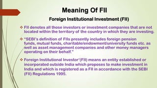 Fdi & fii final ppt | PPT