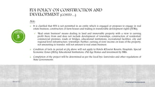 Fdi in construction & development | PPT