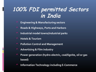 foreign direct investment in india | PPT