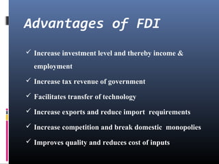 foreign direct investment in india | PPT