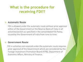 Fdi in india | PPT