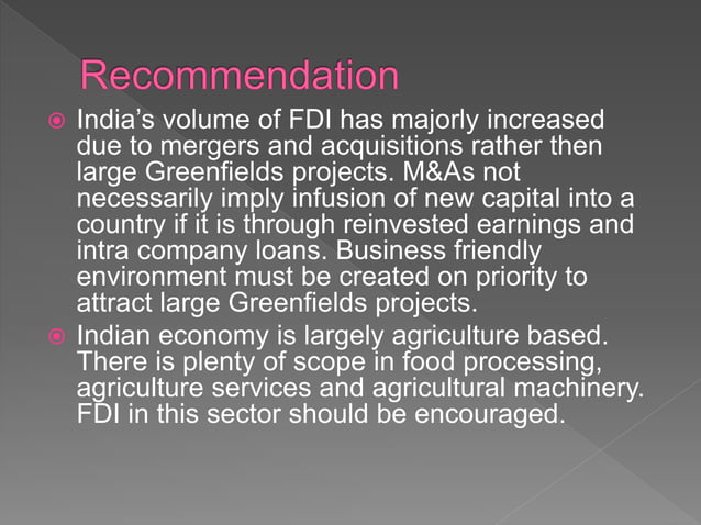 FDI in India and its Impact | PPTX | Business Accounting & Finance ...