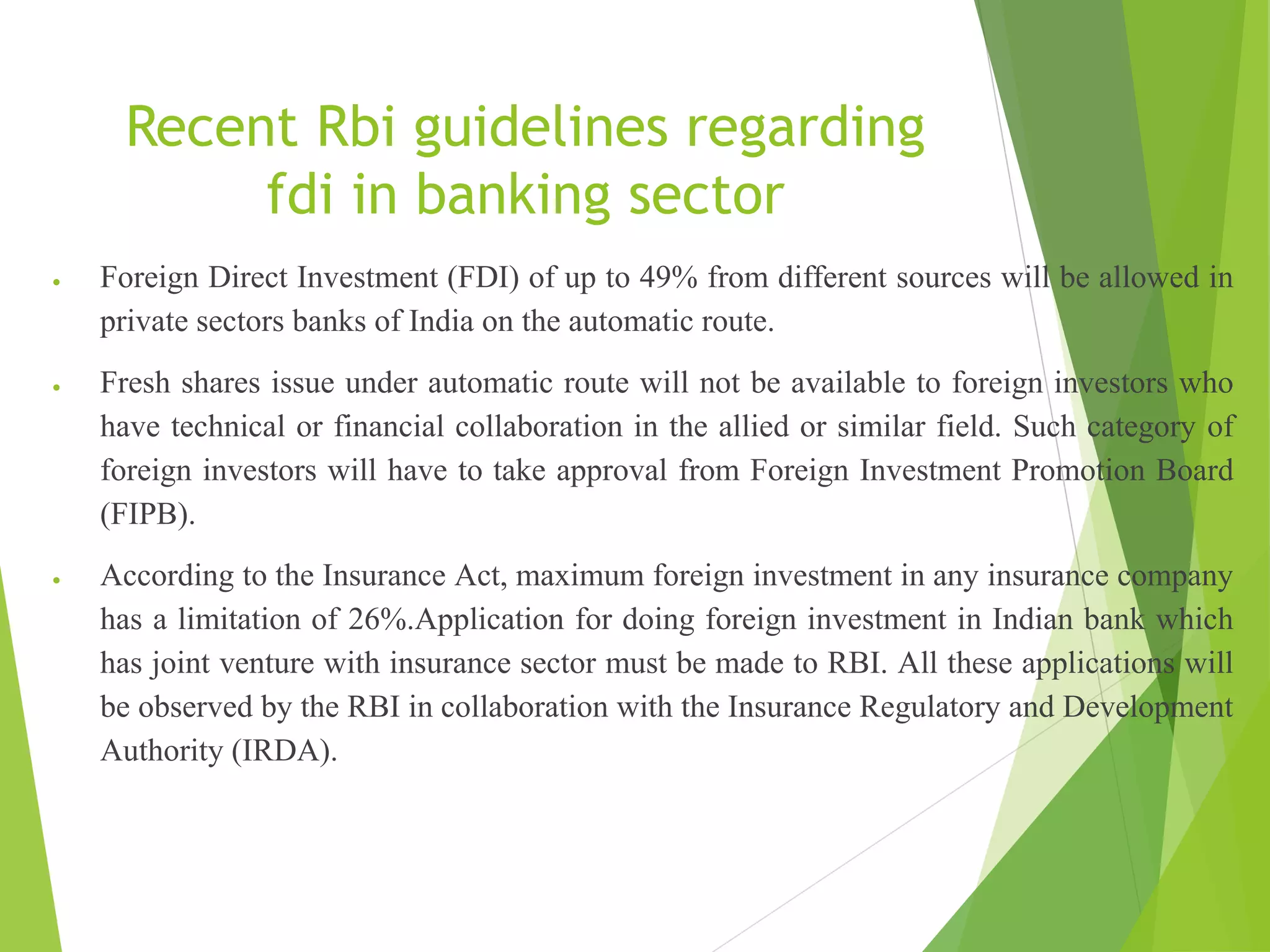 Fdi in indian banking system | PPTX