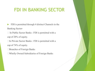 Fdi in indian banking system | PPTX