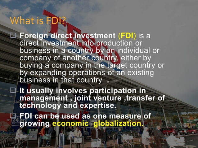 Fdi in indian retail sector a s.w.ot analysis | PPTX
