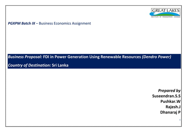 Power Generation- Renewable resources (dendro power) Sri Lanka | PDF