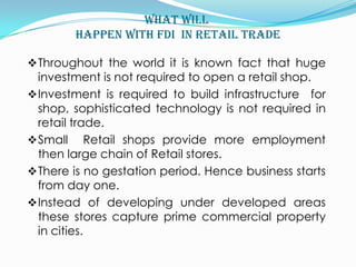 Fdi in retail | PPT