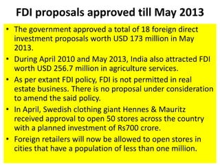 FDI in retail sector in India ppt | PPTX